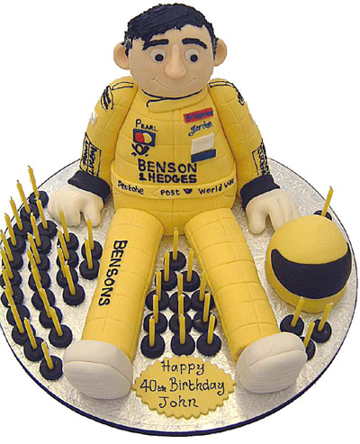 3D Racing driver -celebration - birthday cake