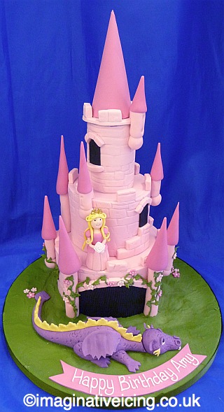 Fairytale Princess Castle Cake with Dragon | Imaginative Icing - Cakes ...